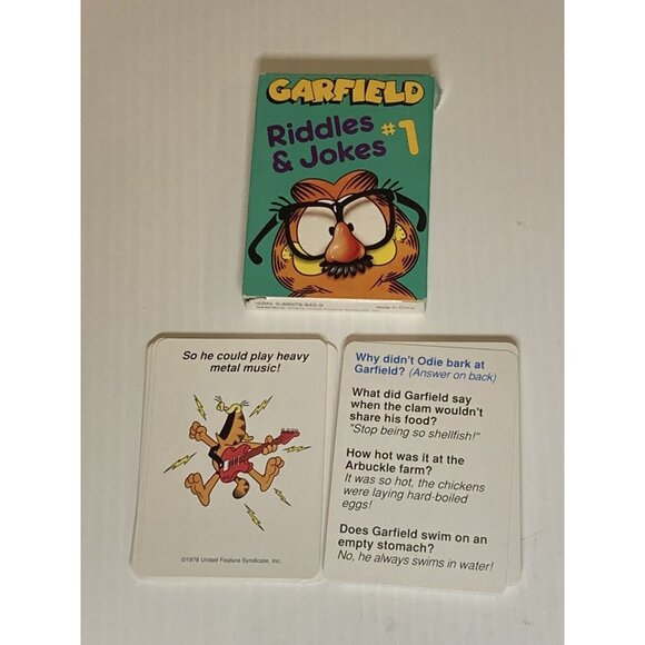 Toys | Garfield Riddles Jokes Cards Over 10 Jokes Vtg 1978 Complete ...